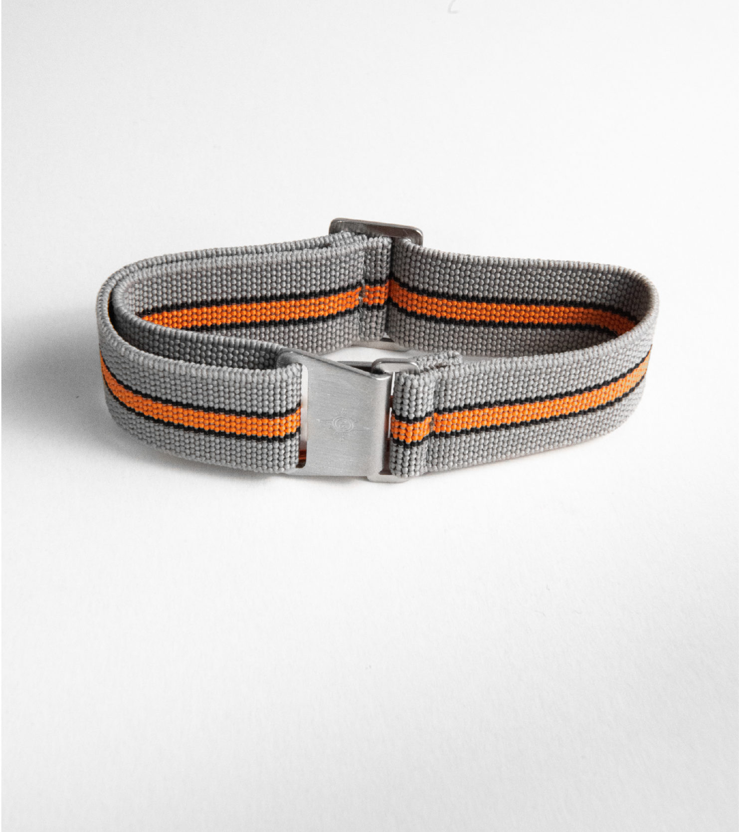 Nato fabric strap - orange - grey - 22mm - NEPTO